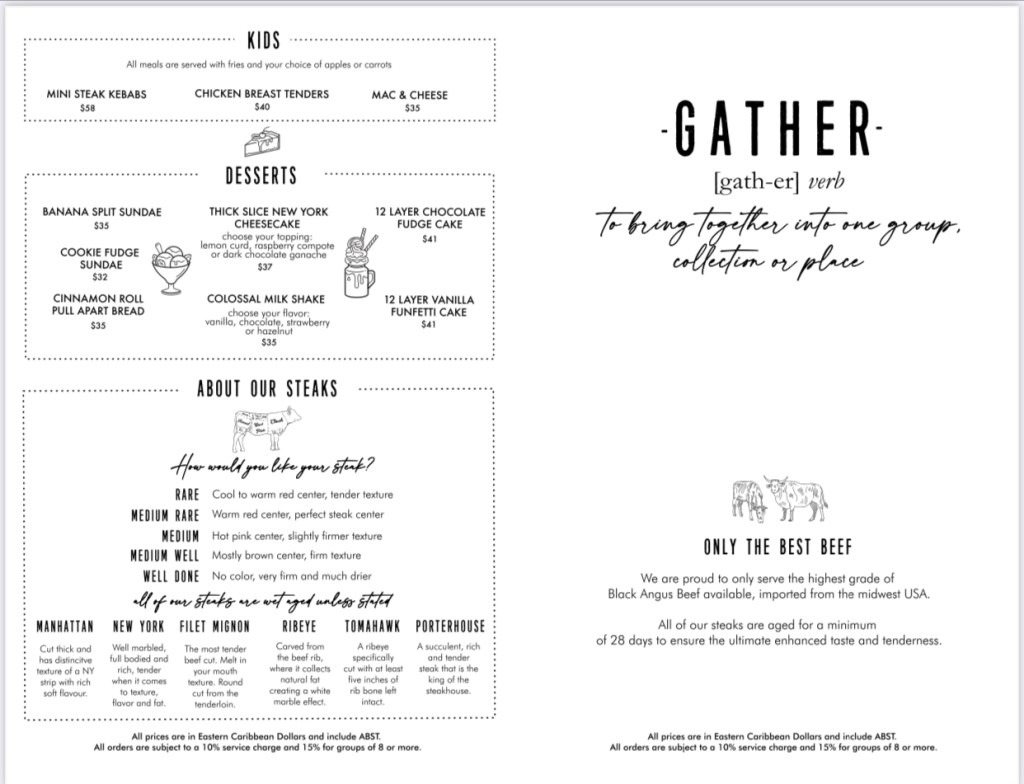 Eat Outs: Gather Steakhouse, Dutchman’s Bay, Antigua – As Told by Ali